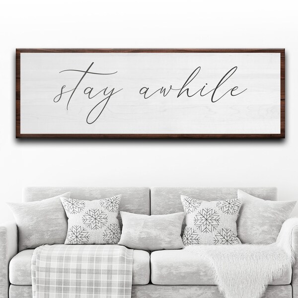 Stay Awhile Canvas - Etsy
