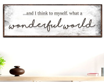What a Wonderful World Sign - Etsy