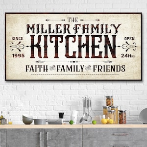 Kitchen Sign Custom | Kitchen Wall Art | Kitchen Family Sign ...