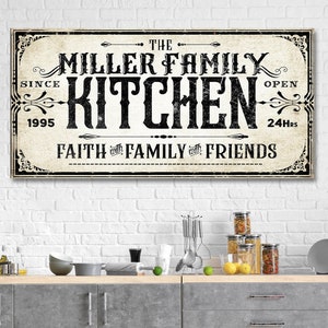 Kitchen Sign Custom | Kitchen Wall Art | Kitchen Family Sign ...