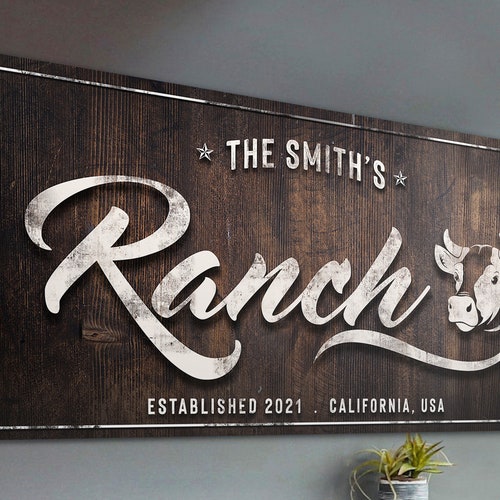 Farmhouse Wall Decor Ranch Sign - Etsy
