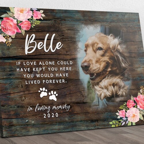 Pet Memorial With Photo Collage Dog Passing Away Gift - Etsy