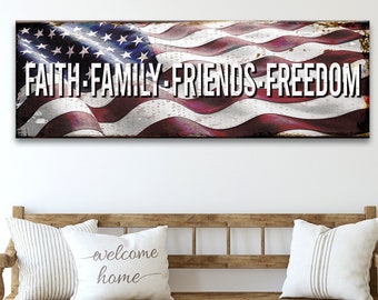 Faith Family Freedom Sign - Etsy