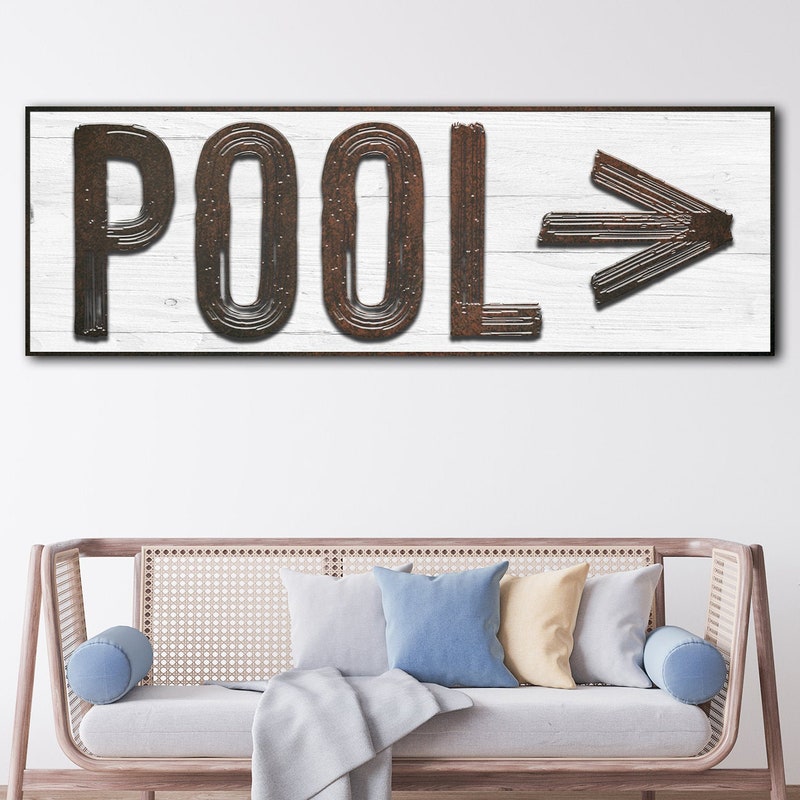 Pool Arrow Sign - Etsy