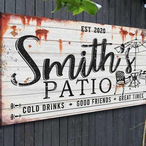 Family Patio Sign Personalized Patio Signs for Backyard - Etsy