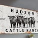 Rustic Cattle Ranch Sign Established Personalized Farmhouse Wall Art ...