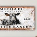 Rustic Cattle Ranch Sign Established Personalized Farmhouse Wall Art ...