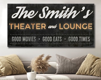 Theatre Room Sign - Etsy