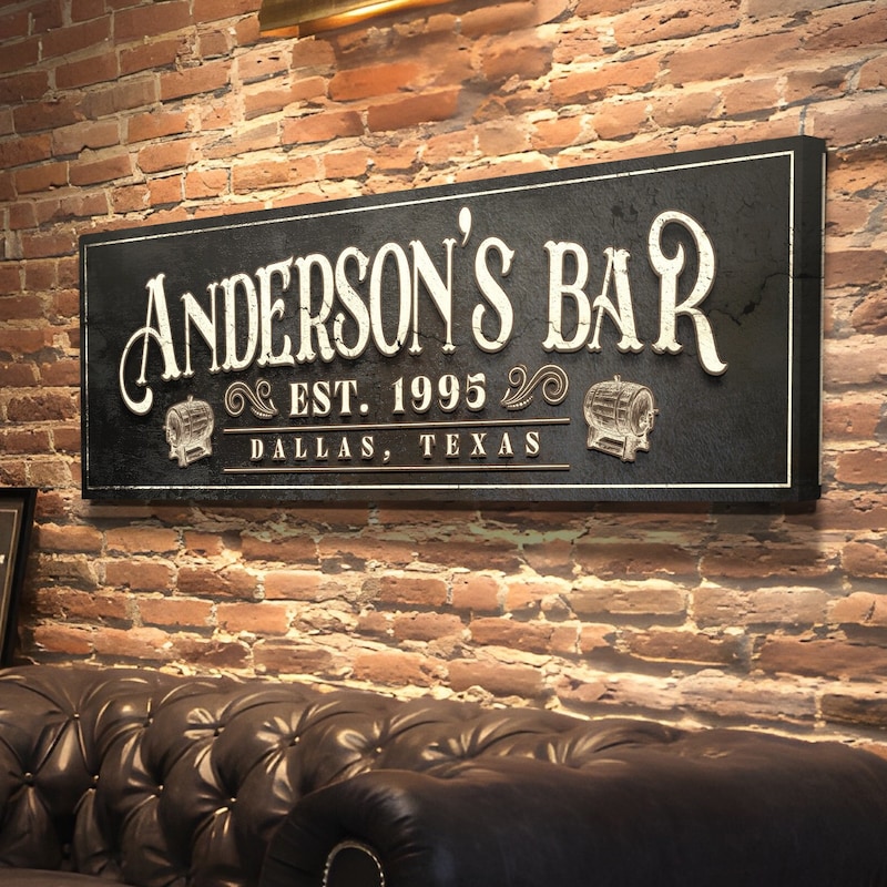 Personalized Bar Signs - Etsy