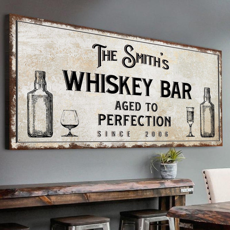 Whiskey Bar Sign - Etsy