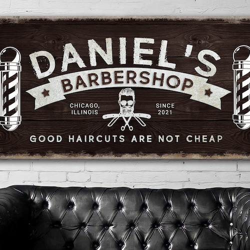 Barber Shop Sign Barber Gifts Custom Business Sign - Etsy
