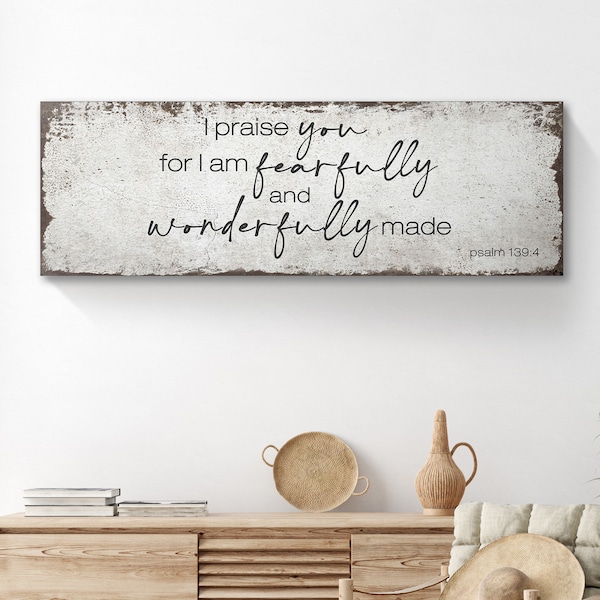 I Am Fearfully and Wonderfully Made Wall Art - Etsy