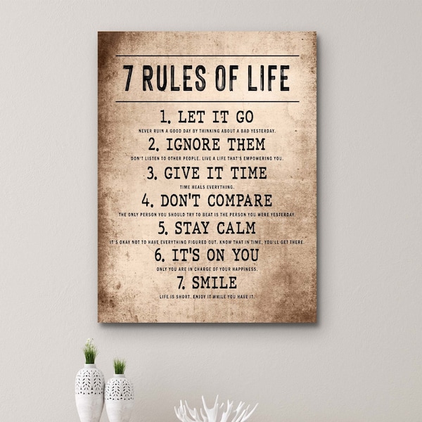 Rules of Life - Etsy