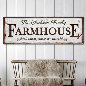Rustic Farmhouse Wall Decor | Custom Farmhouse Sign | Personalized Name ...