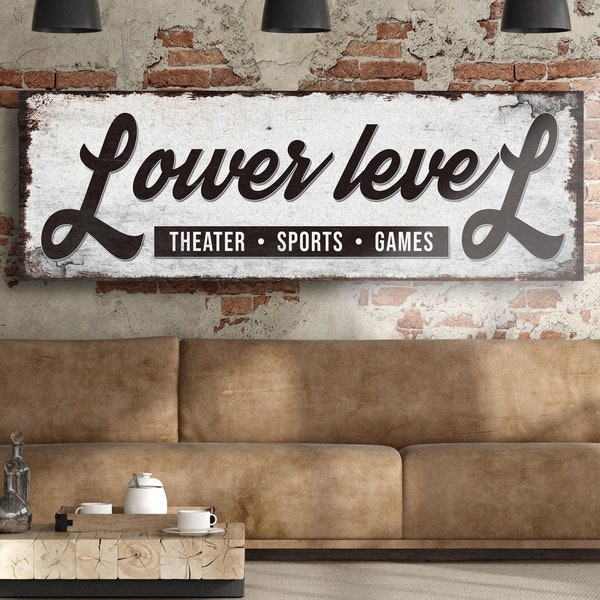 Lower Level Sign - Etsy