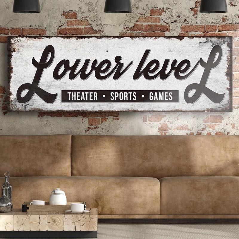 Lower Level Sign - Etsy