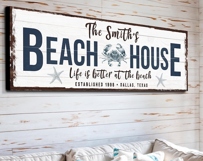 Wooden Beach Signs, Beach Decor, Beach House Sign, Beach House Decor ...