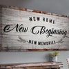 New Home New Beginning New Memories | New Home New Beginnings Sign ...