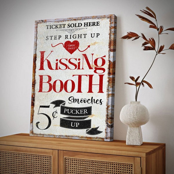 Kissing Booth Sign - Etsy
