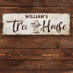 Treehouse Sign | Playhouse Sign | Outdoor Wall Decor | Tree House Sign ...