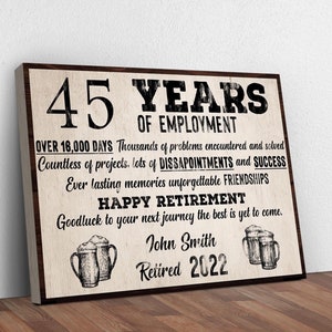 Personalized Retirement Gift Sign, Retirement Gift Party Decoration ...