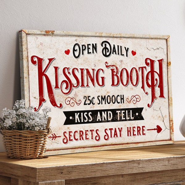 Kissing Booth Sign - Etsy