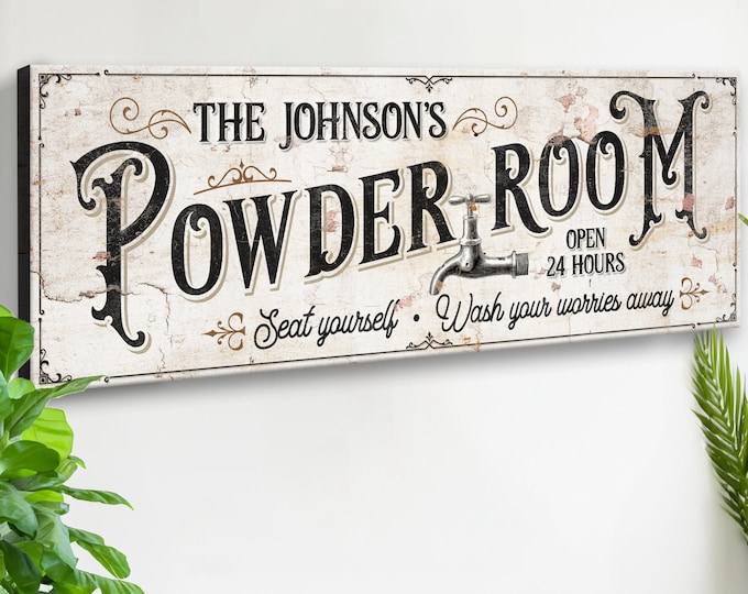 Bathroom Bath House Rustic Farmhouse Vintage Style Wall Decor Sign - Etsy