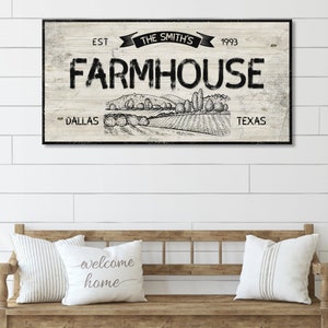 Farm Sign | Custom Farmhouse Sign | Custom Last Name Sign | Country ...