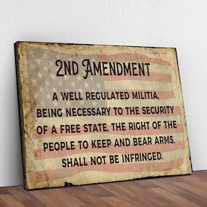Patriotic Sign | Second Amendment Sign | Bill of Rights Wall Art | 2nd ...