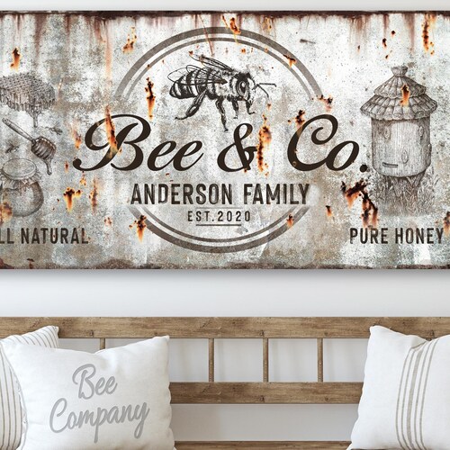 Honey Sign Bee Lover Gift for Bee Keeper Bumble Bee Farm Fresh - Etsy
