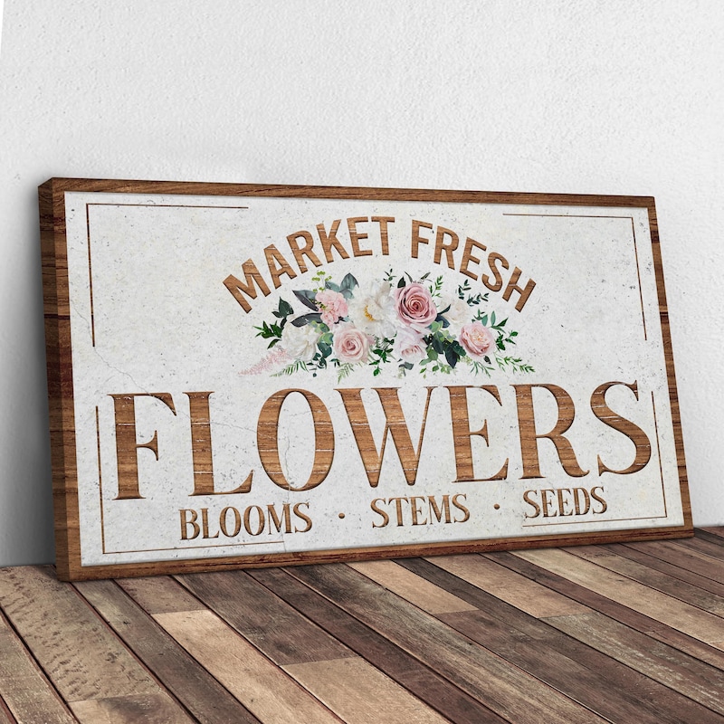 Fresh Flower Market Sign - Etsy