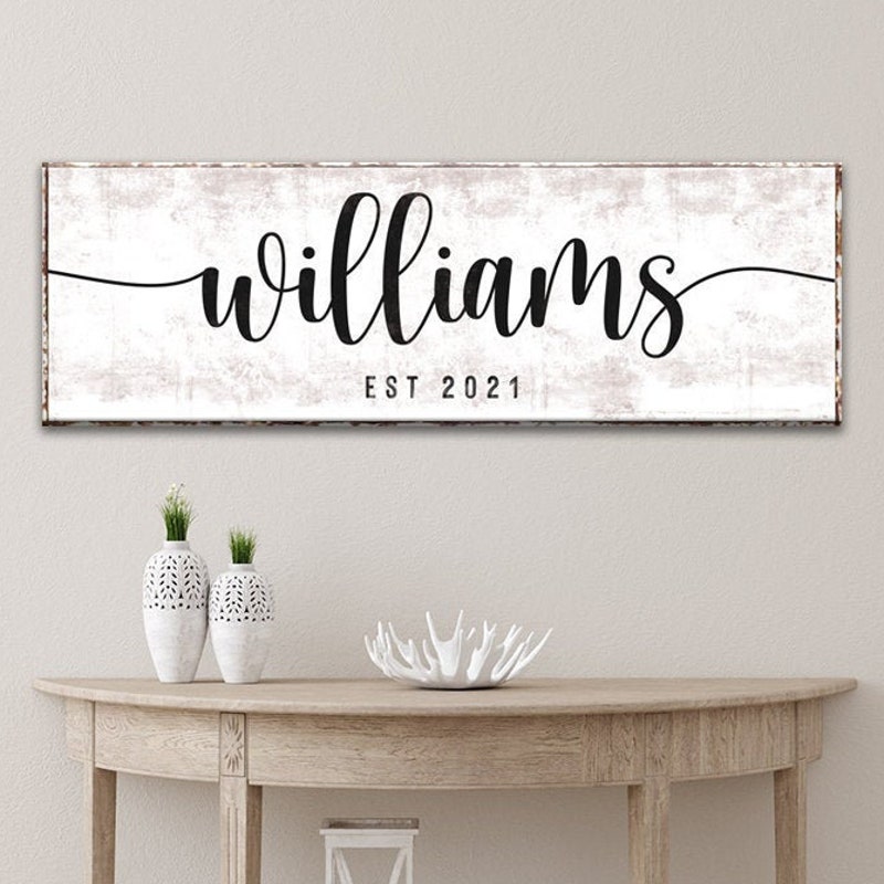 Last Name Wall Art - Etsy