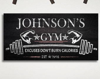 Personalized Cross Fit Gym Sign-gym Weight Plate Monogram-home - Etsy