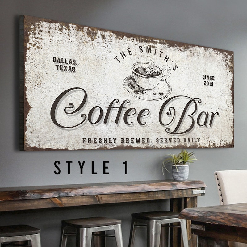 Coffee Bar Signs - Etsy