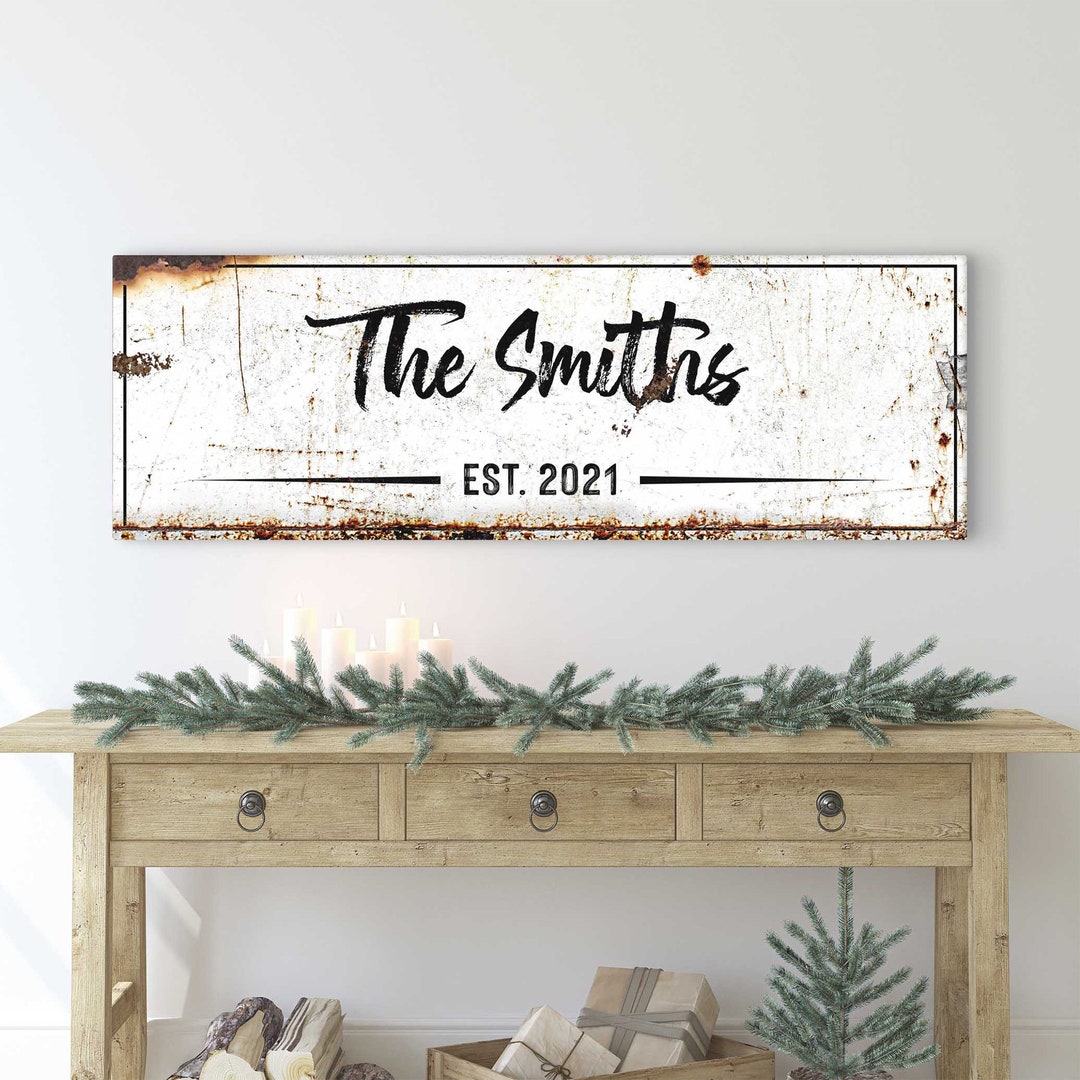 Last Name Sign for Wall | Custom Family Sign Home Wall Décor ...
