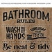 Bathroom Rules Sign | Farmhouse Bathroom Sign | Custom Rules Toilet ...