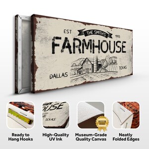 Personalized Farm Sign Modern Farmhouse Wall Decor Custom Family Name ...