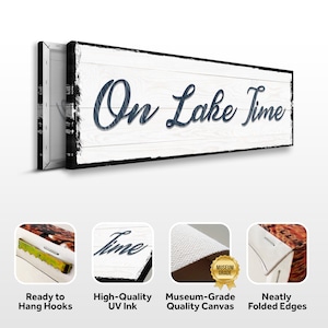 Personalized Lake Art | on Lake Time Sign Custom Lake Art | Lake Print ...