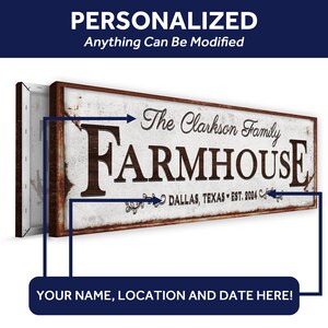 Rustic Farmhouse Wall Decor | Custom Farmhouse Sign | Personalized Name ...