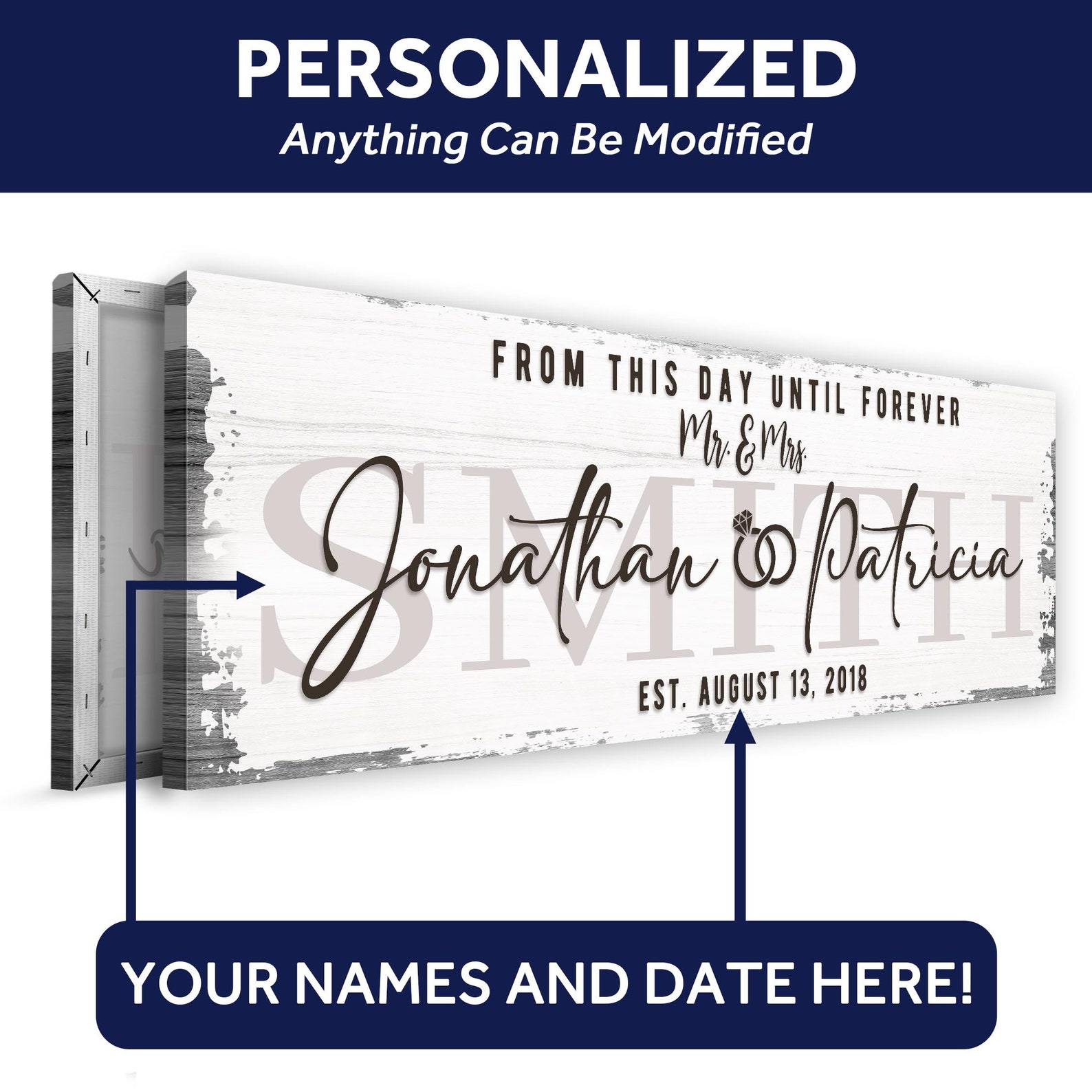 Welcome Sign for Wedding | Mr and Mrs Sign Wedding Name Sign | Wedding ...