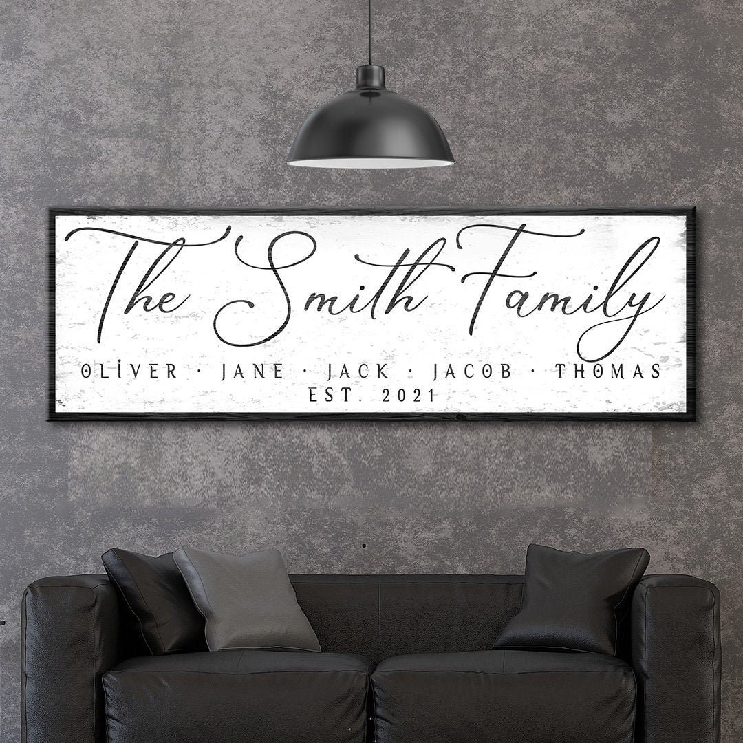 Custom Family Sign | Personalized Name Sign Home Wall Art | Farmhouse ...