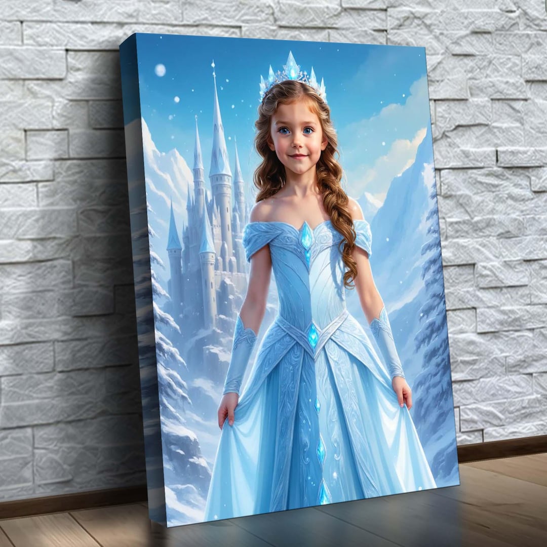 Ice Princess Portrait Canvas | Portrait From Photo | Princess Fantasy ...