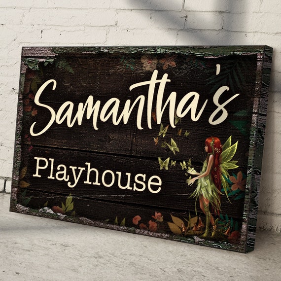 Name Sign for Nursery Girl Playhouse Decor Personalized 1st - Etsy