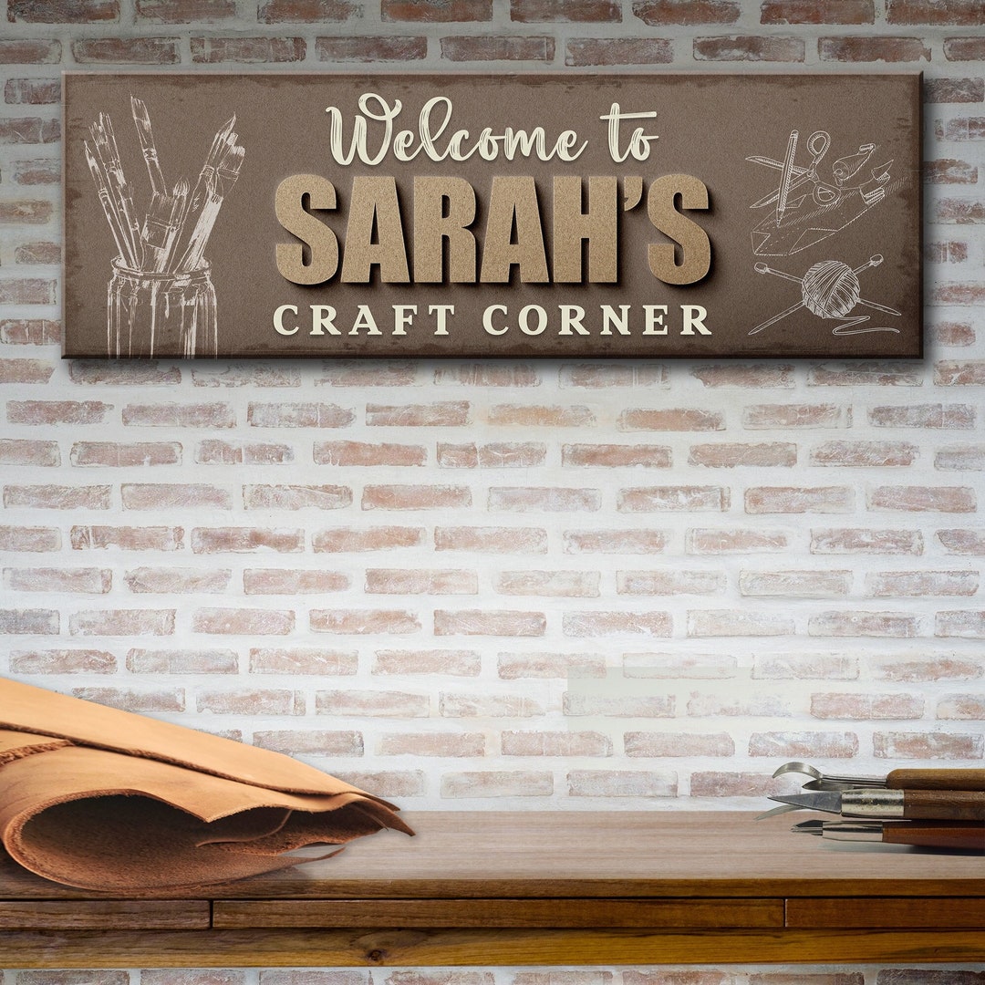 Craft Room Sign | Personalized Welcome Sign Craft Room Wall Décor ...