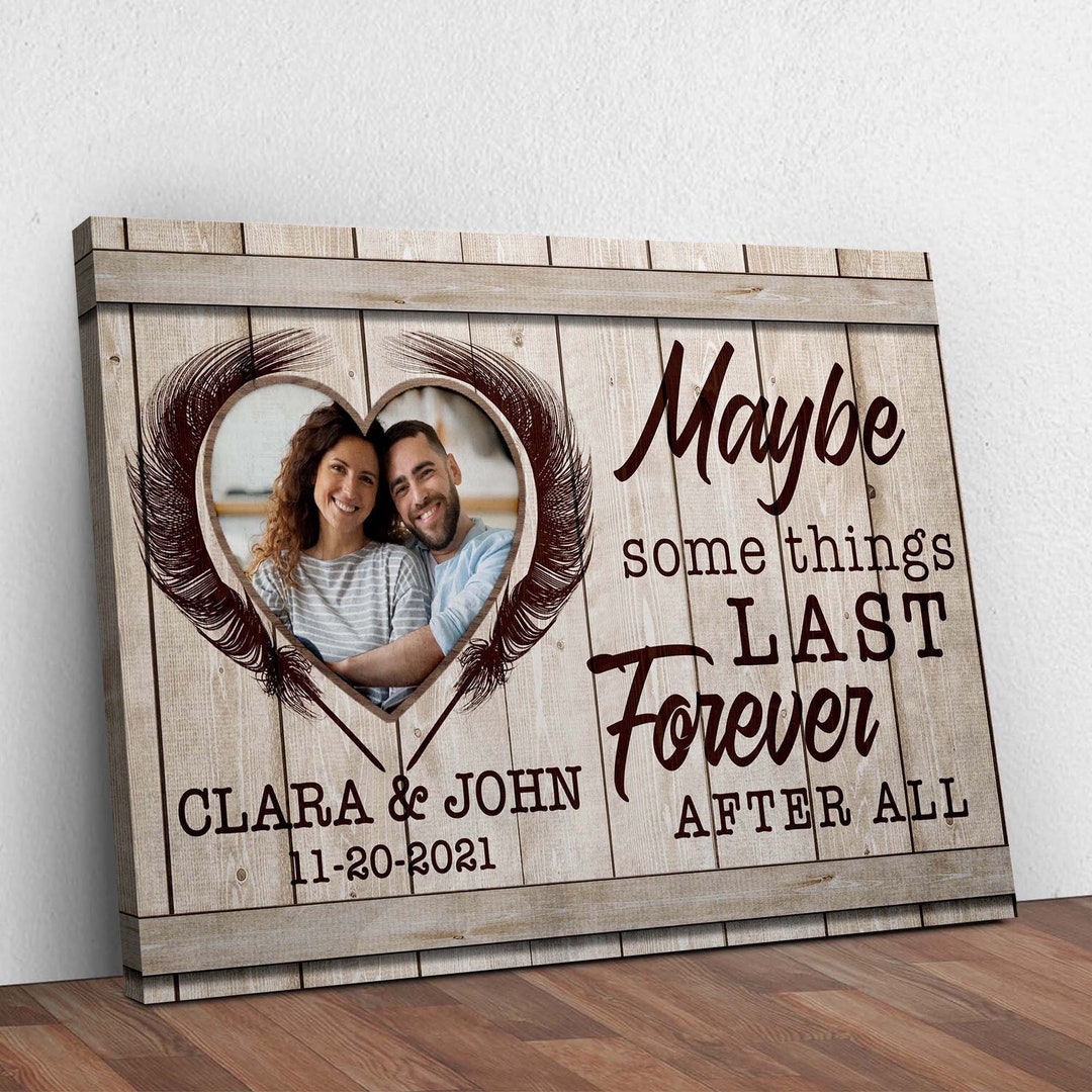 Forever After All Sign | Personalized Wedding Anniversary Gift Portrait ...