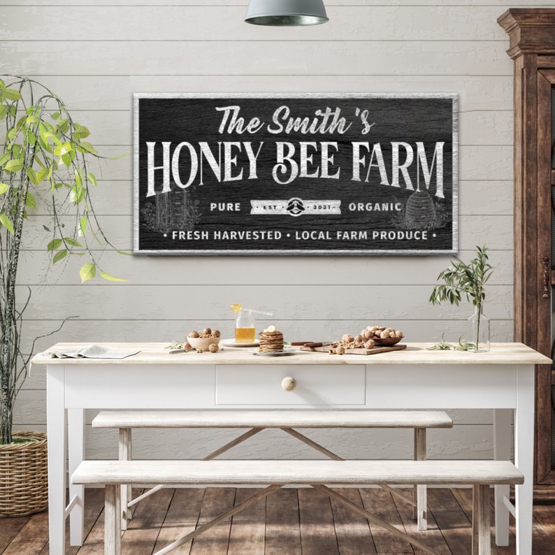 Honey Bee Sign Honey Bee Farmhouse Décor Farm Fresh Honey Bee - Etsy