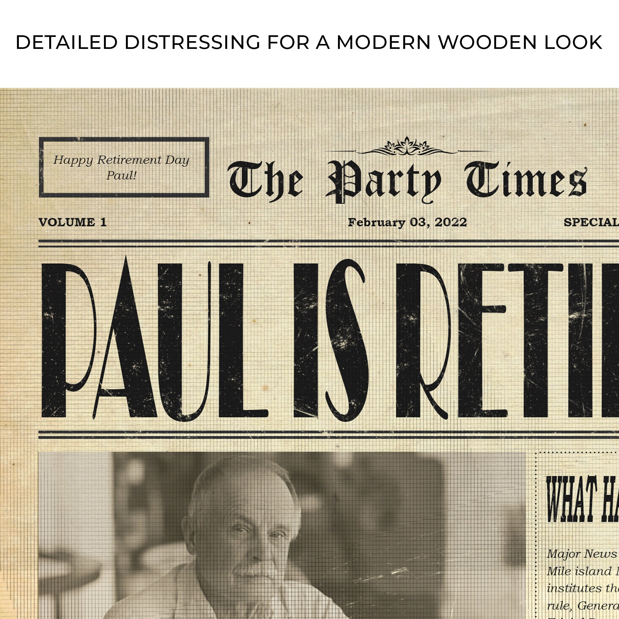 Newspaper Retirement Giftpersonalized Retirement Gift for Men | Etsy