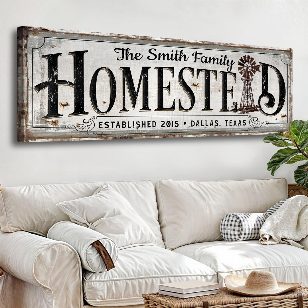 Personalized Homestead Sign Decor | Family Homestead Sign | Custom Farm ...