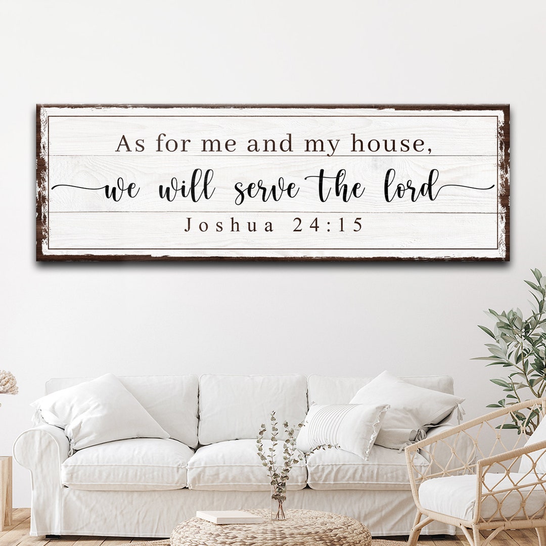 As for Me and My House We Will Serve the Lord Faith Sign | Rustic Wood ...