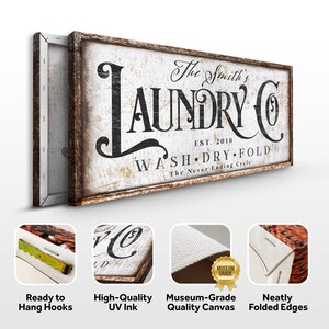 Personalized Laundry Room Decor | Farmhouse Laundry Sign | Vintage ...